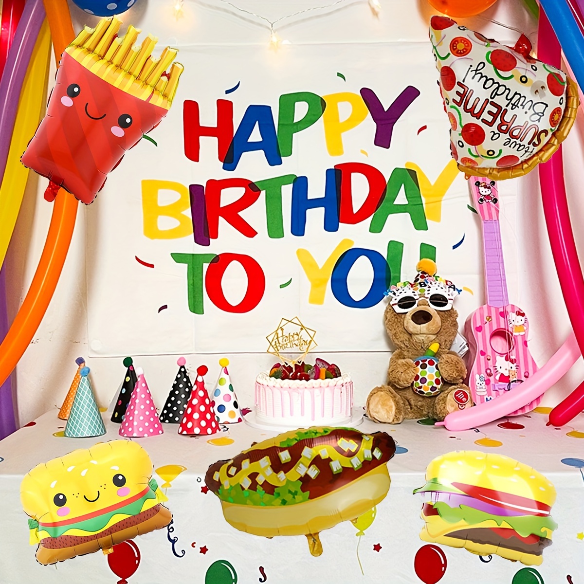 Conjunto De Globos De Papel De Aluminio Con Temática De Comida De 5 ...