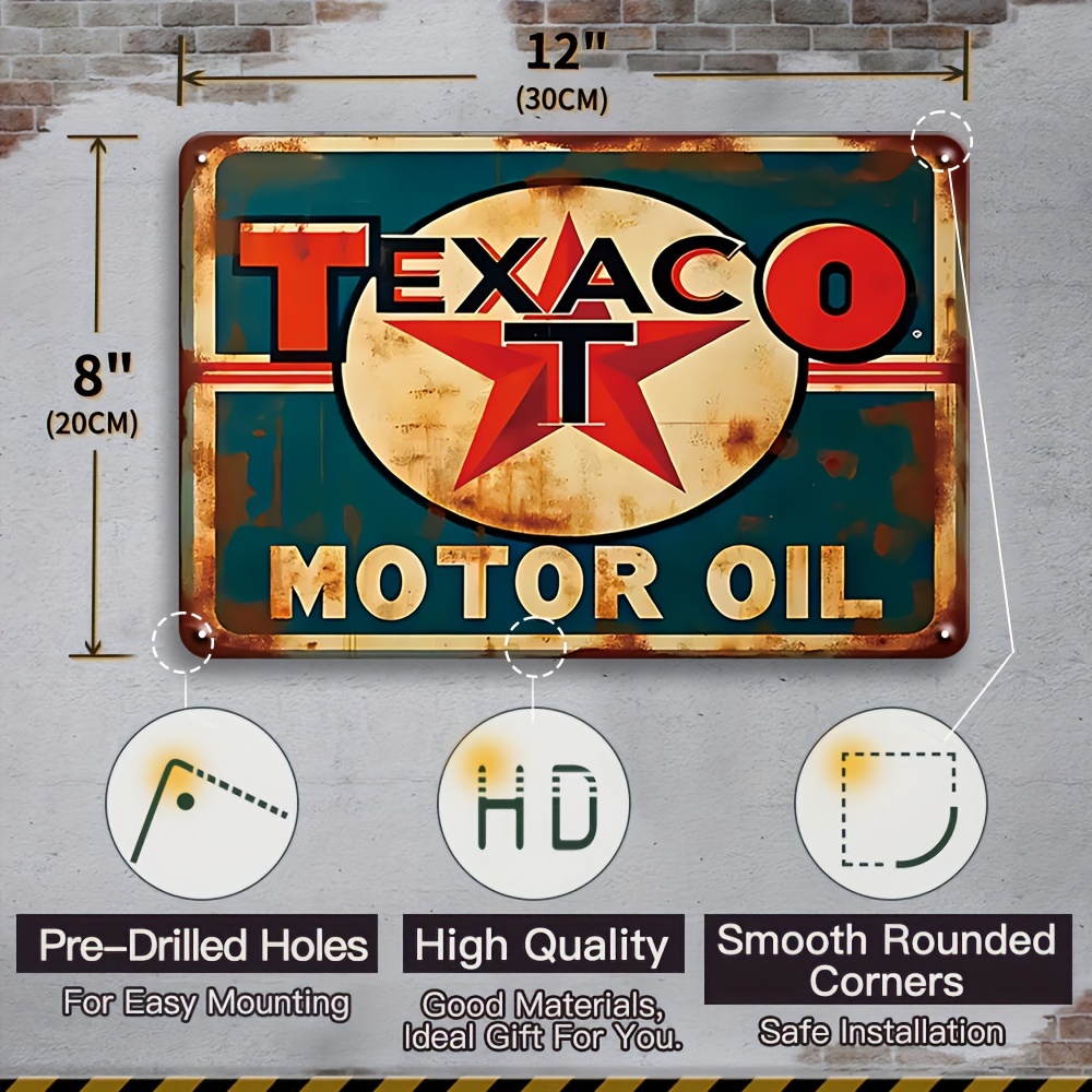 Vintage Metal Tin Sign Set Garage Man Cave Classic - Temu