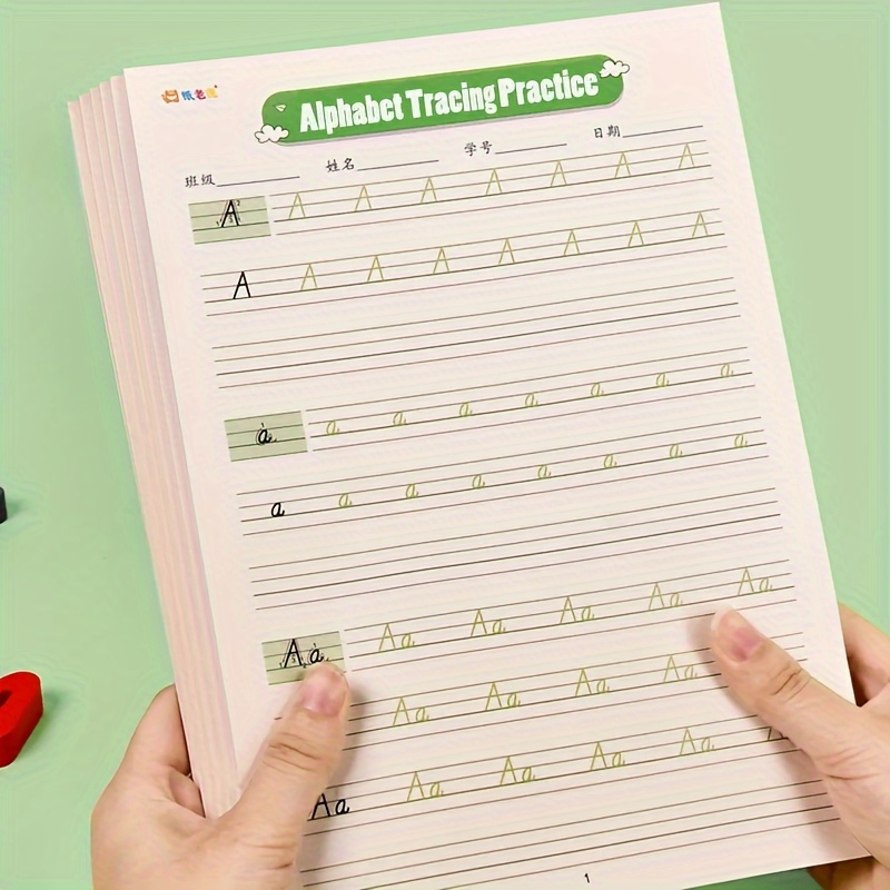 2 Cahiers D'exercices 52 Feuilles 26 Lettres L'alphabet - Temu France