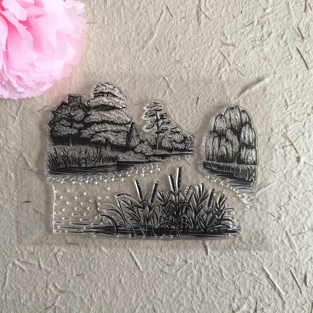 Grass Forest Card Stamp Clear Stamps Diy Scrapbooking Card - Temu Canada