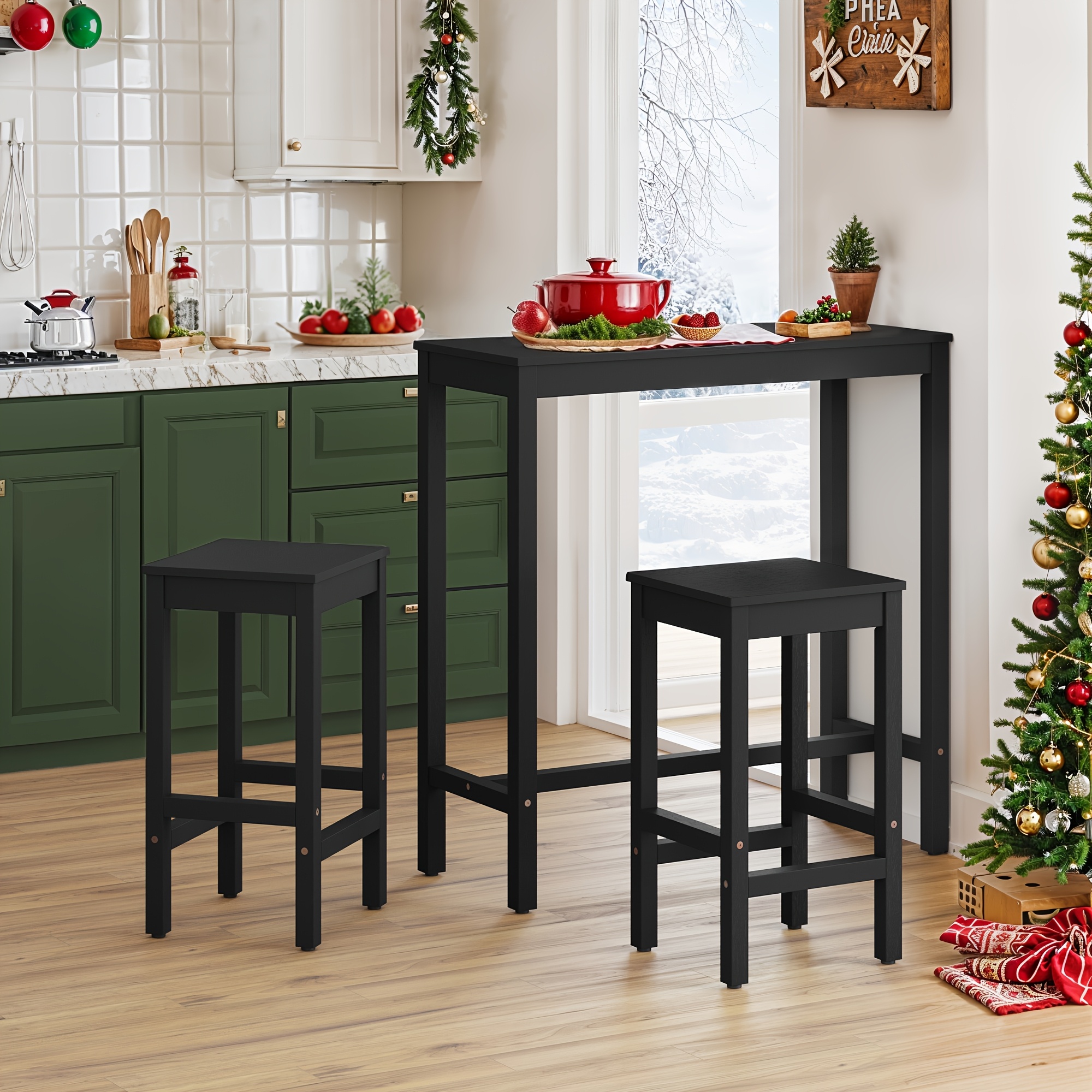 Black counter height pub table store