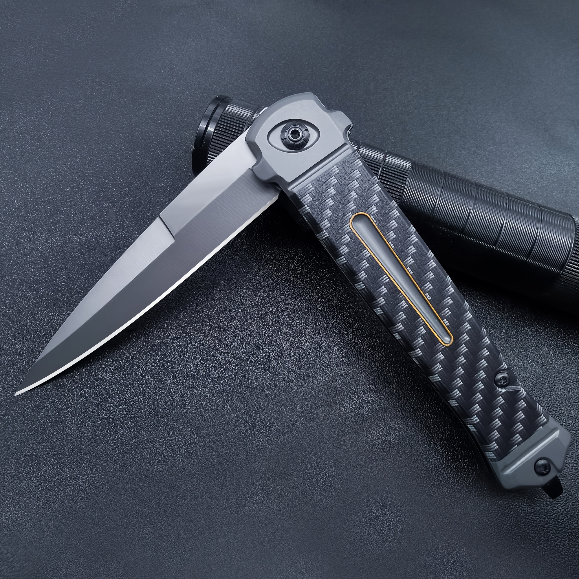 Grey Outdoor Folding Knife High Hardness Survival Military Knife ...