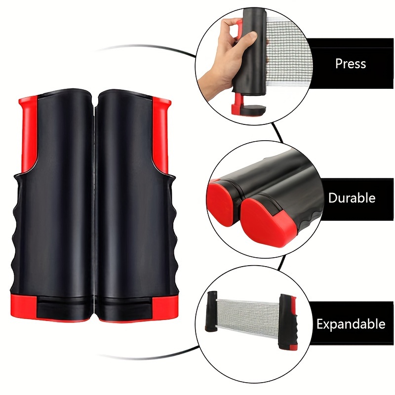 Table Tennis Racket Set 7-piece Set, Stretchable Table Tennis Net, 2 Rackets, 3 Table Tennis ...