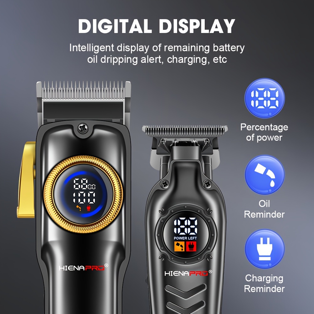 Professional Hair Clippers And Trimmer Kit For Men, Barber Clipper Set ...