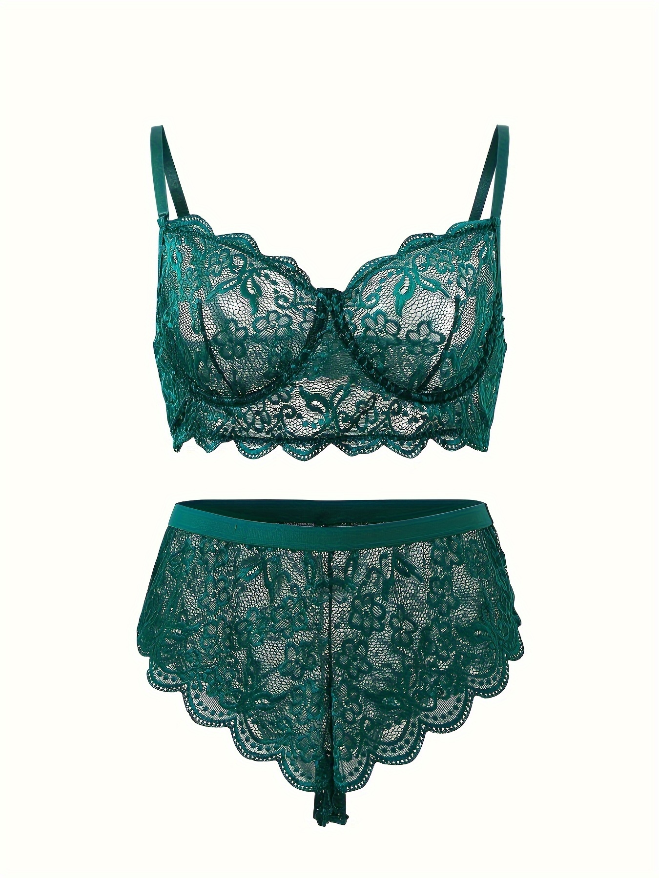 Womens Plus Sexy Lingerie Set Plus Size Floral Lace Temu