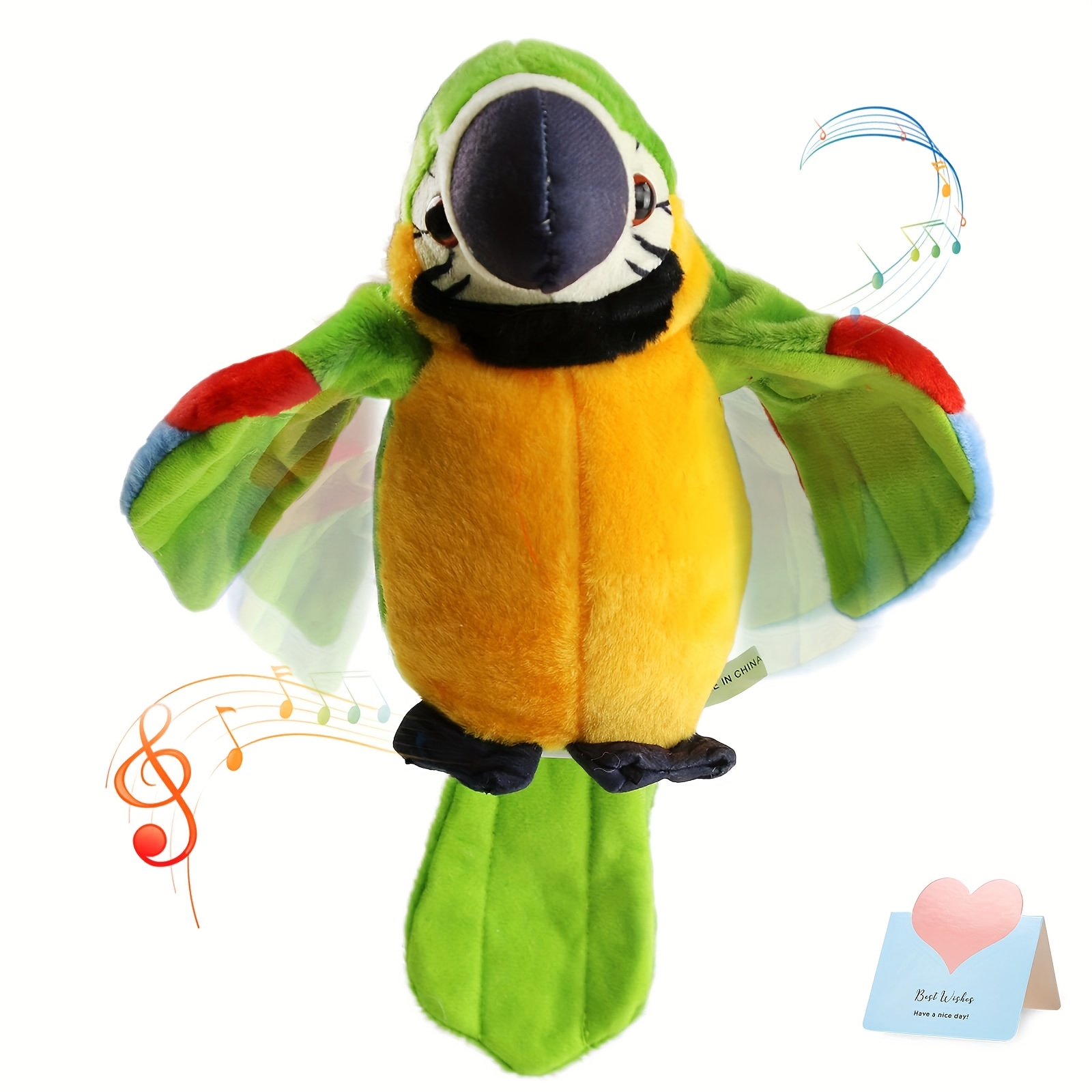 stuffed parrot sold on Temu United States