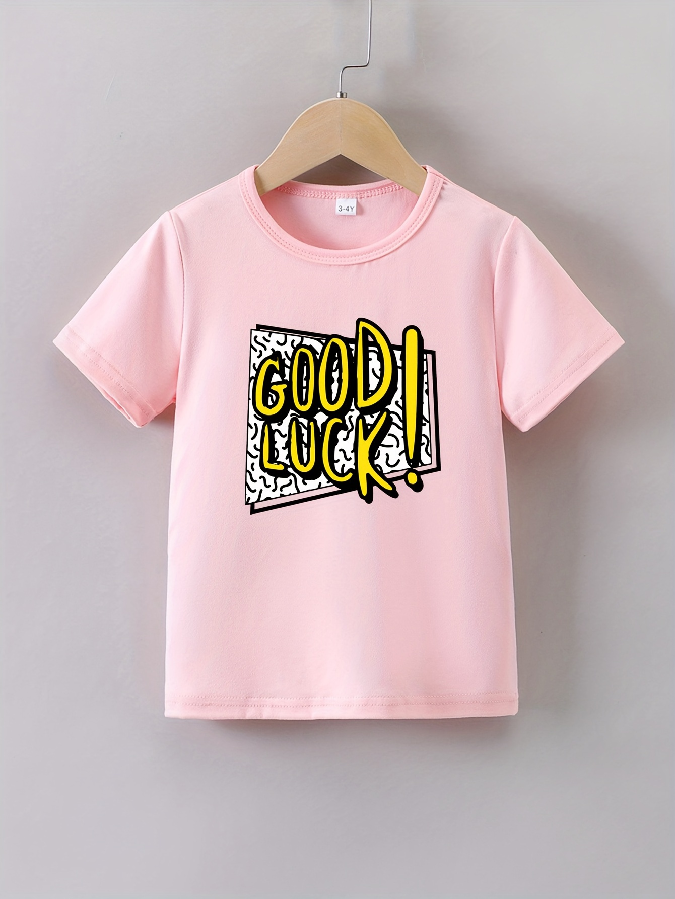 Fit T shirt Top Pullover Graffiti Good Luck! Print Girls - Temu Australia