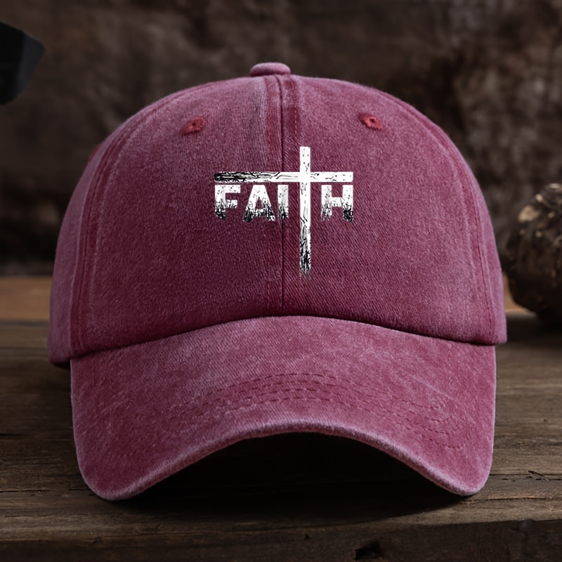 Faith Printed Baseball Cap: Versatile Sun Protection Men - Temu Canada