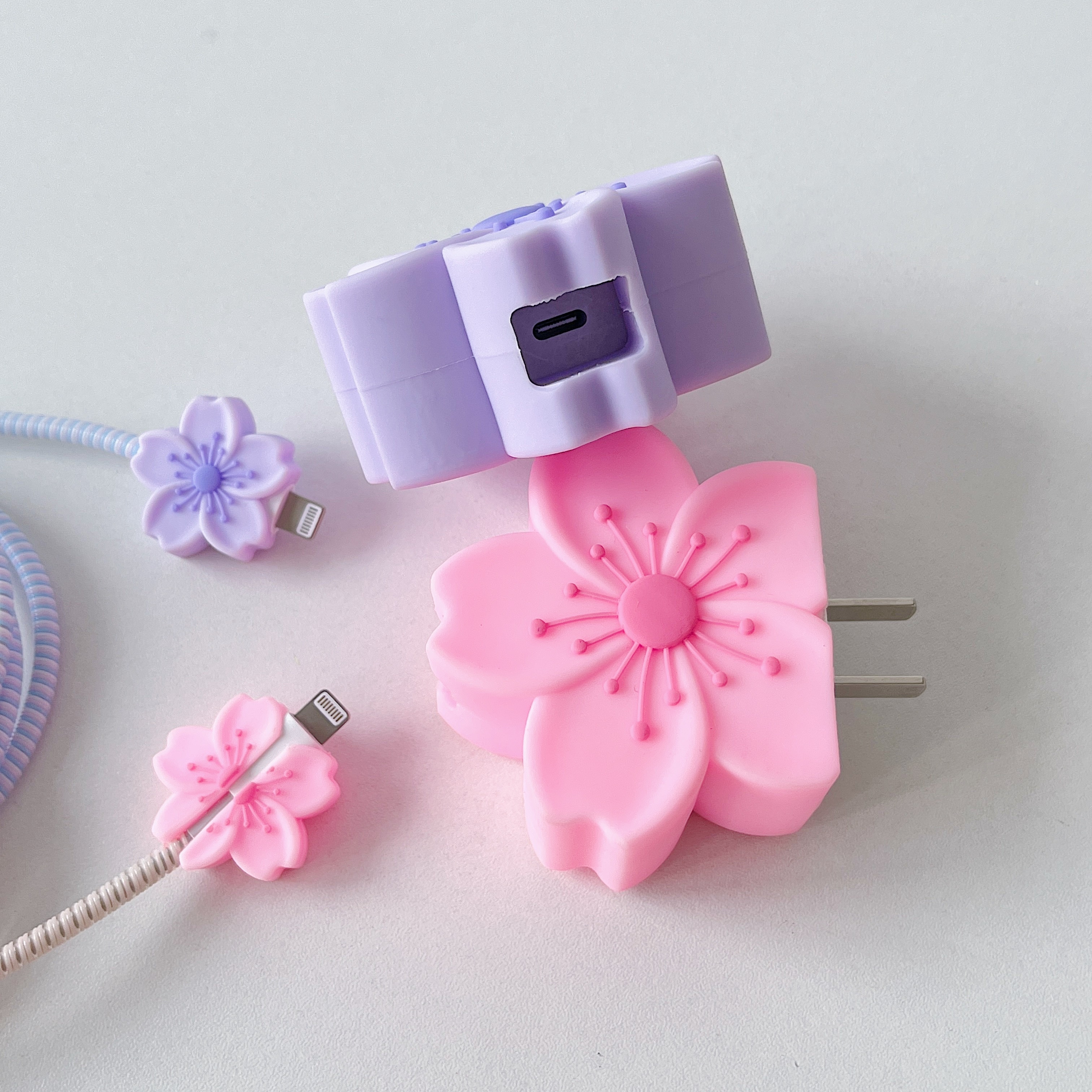 Pvc Charging Cable Protector Set Compatible With 18w 20w Cable ...
