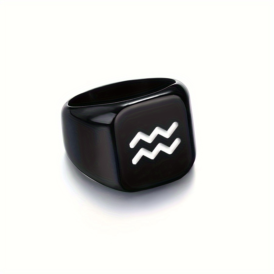 Fashion Cool Trendy 12 Constellation Stainless Steel Square - Temu ...