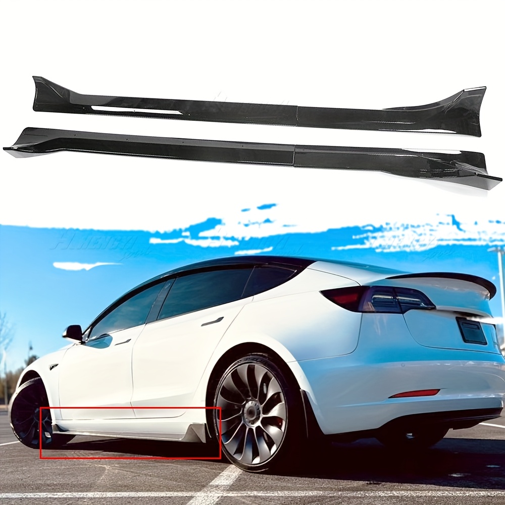 Tesla Model Y Spoiler IKON MOTORSPORTS, Side Skirts Extension ...
