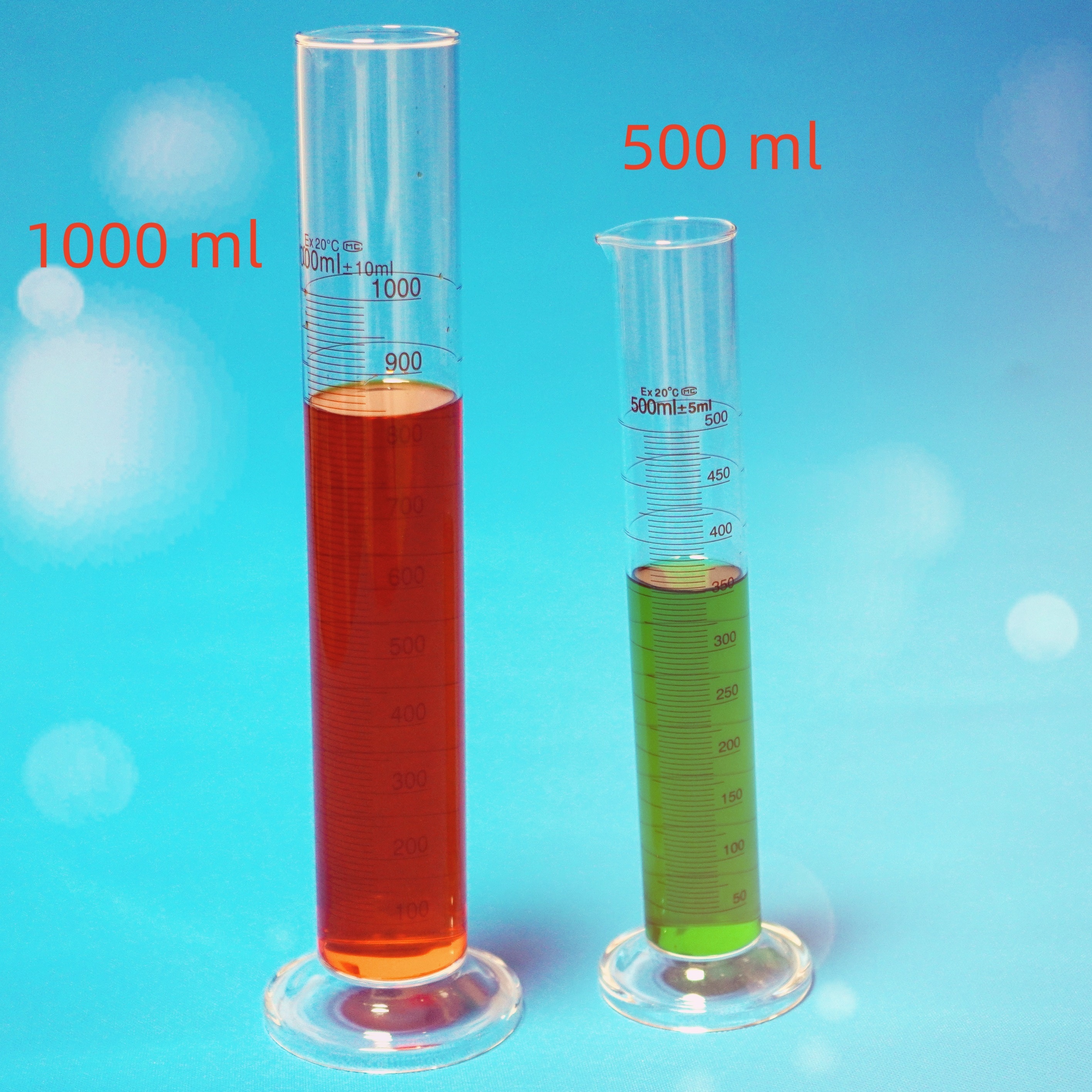 Cilindro Graduato Chimica Cilindro Vetro Borosilicato, Classe A, Base