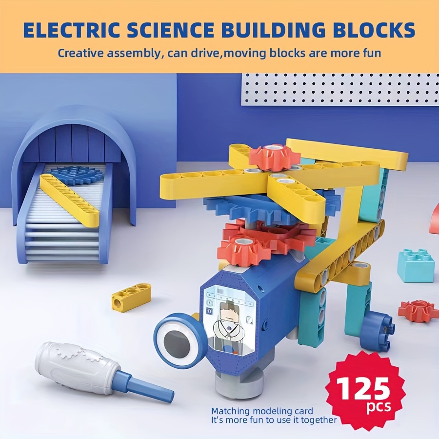 Steam Toys 1 Building Block Toys Electric Building Block - Temu