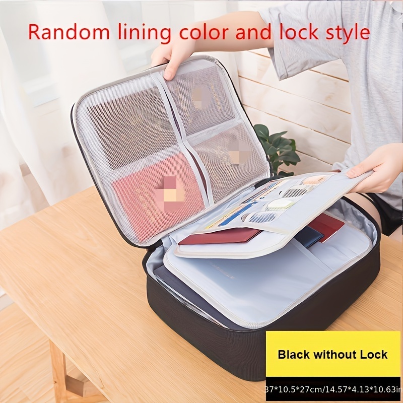 Bag Combination Fireproof 3 File - Temu Canada