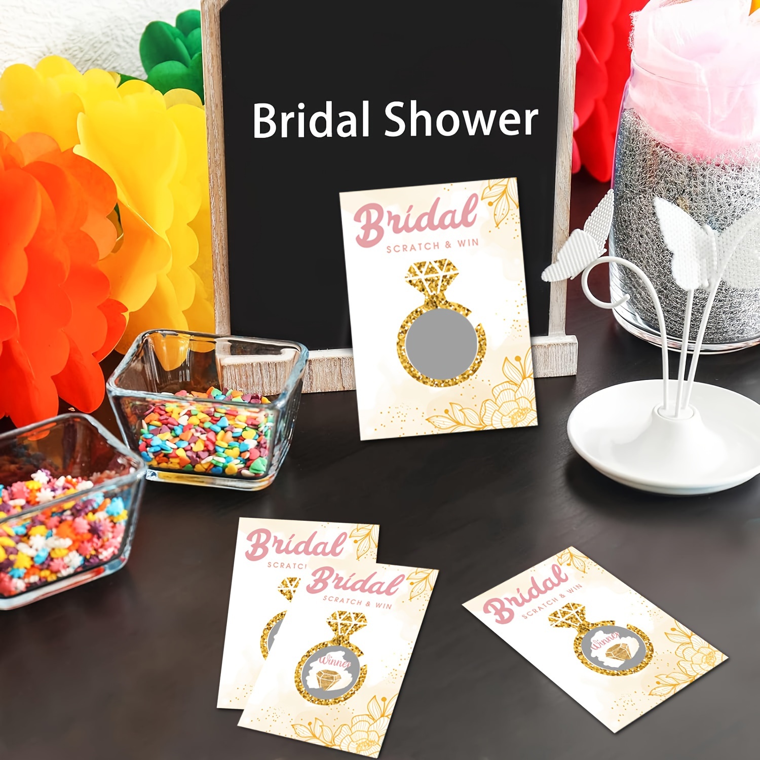 48pcs Metallic Scratch-off Game Cards For Bridal & Bachelorette Parties ...
