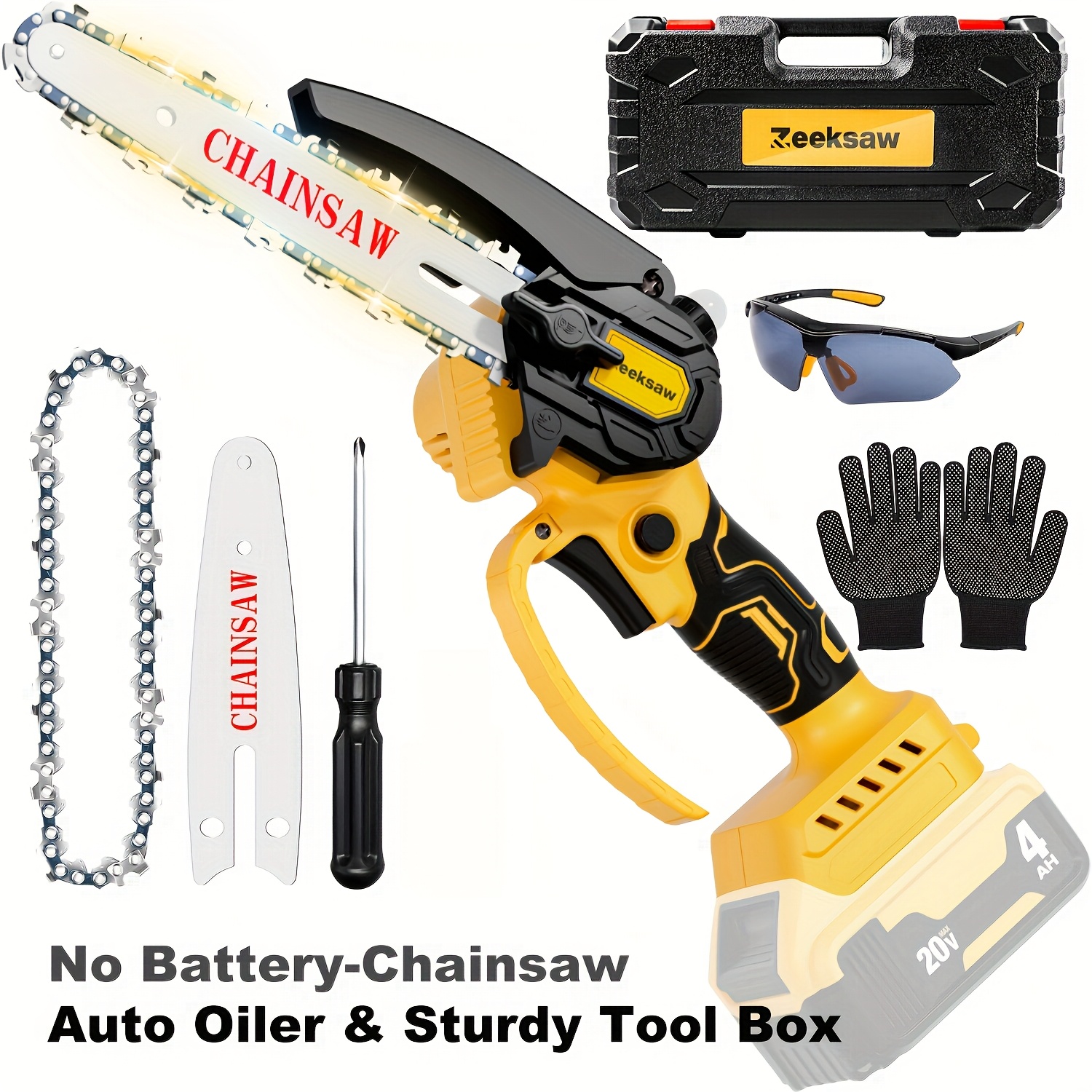 battery chain saws sold on Temu United States