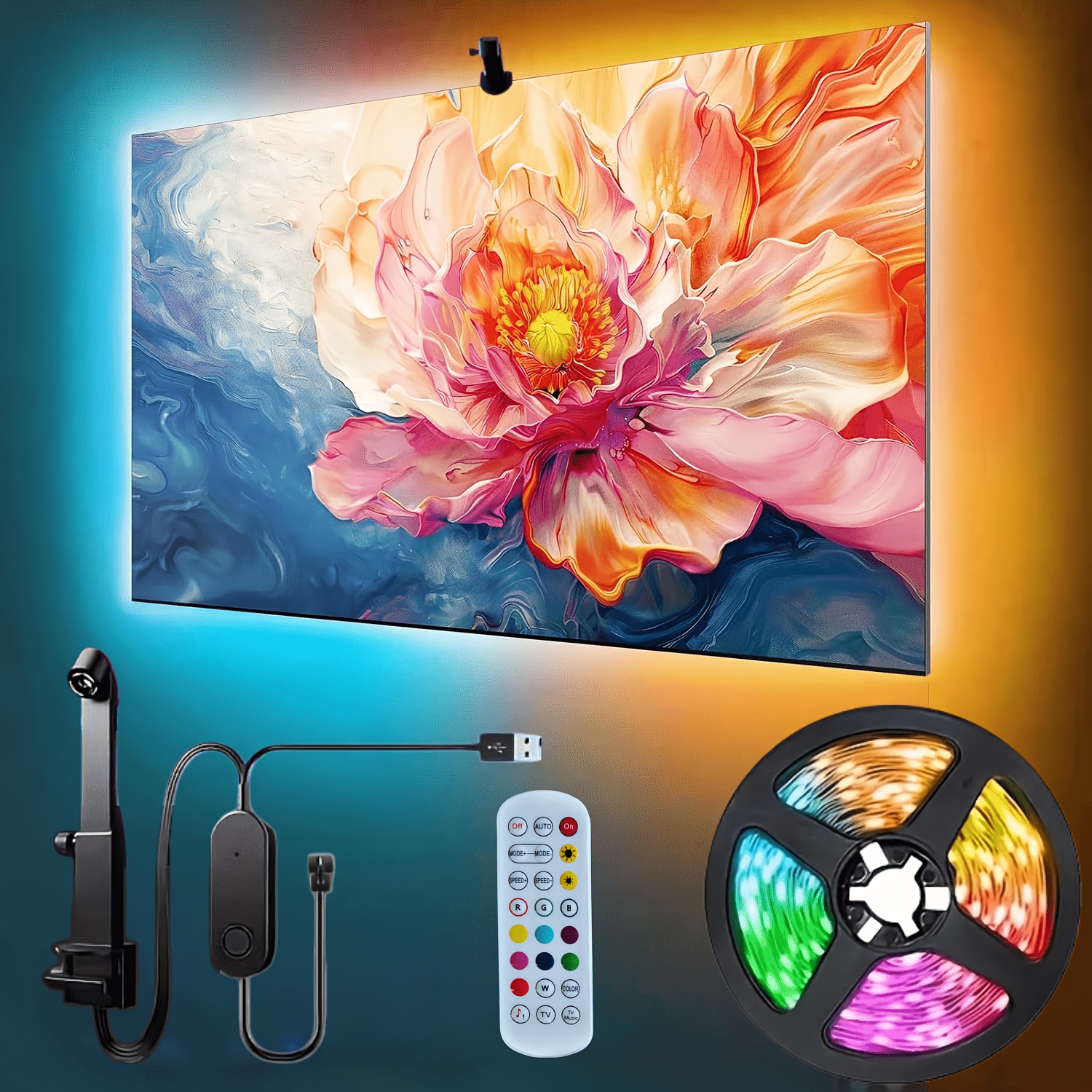 ambient light tv sync sold on Temu United States