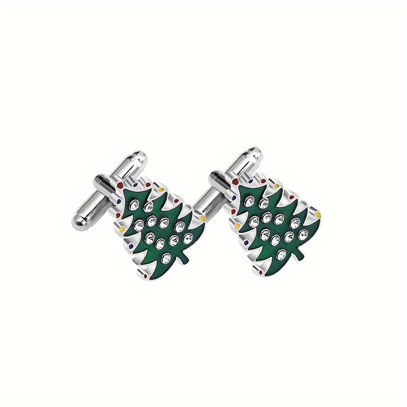 1pair Christmas Snowflake Christmas Tree Cufflinks | Check Out Today's ...