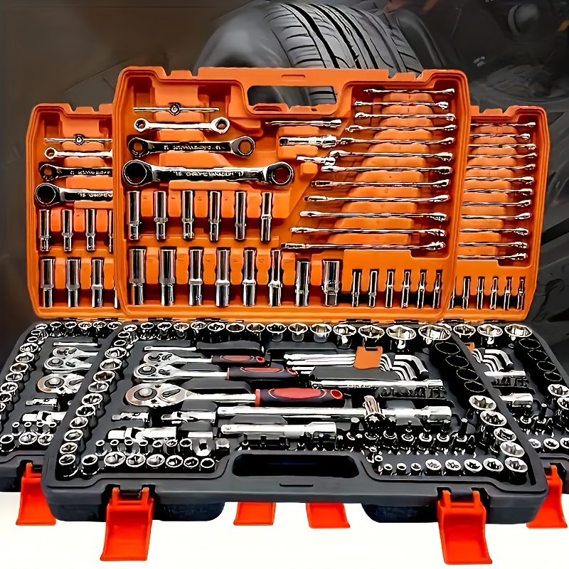 Automotive Mechanical Tool Kit Premium Ratchet Torque Wrench and Multi Screwdriver Set Integrated Solution for Car Bike Motorcycle Repair Tools