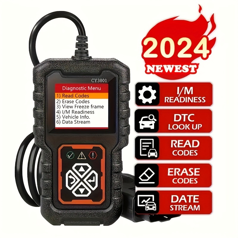 جهاز فحص أعطال المحرك CY3001 OBD2 ماسح ضوئي لرموز السيارات - Temu