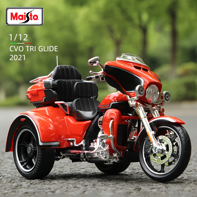 1 12 Scale CVO 2021 Trike Diecast Model Toy Collectible Motorcycle Replica Suitable 3 6 Years Plastic Construction