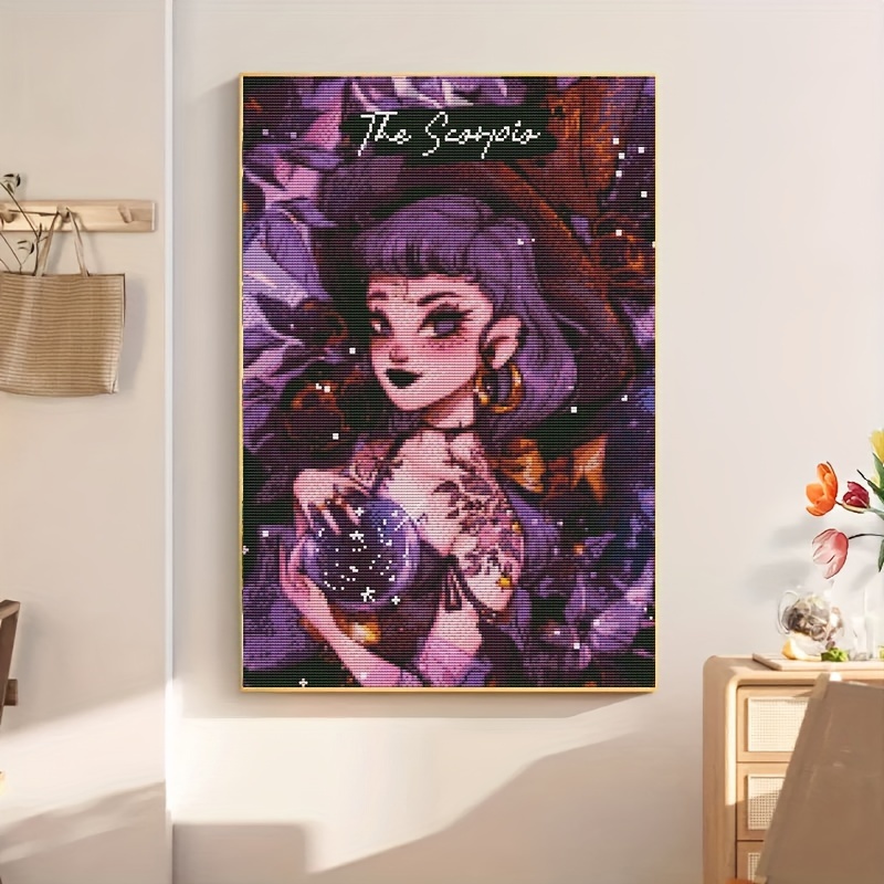 Wizard themed Cross Stitch Kit Stamped Embroidery Fabric Diy - Temu