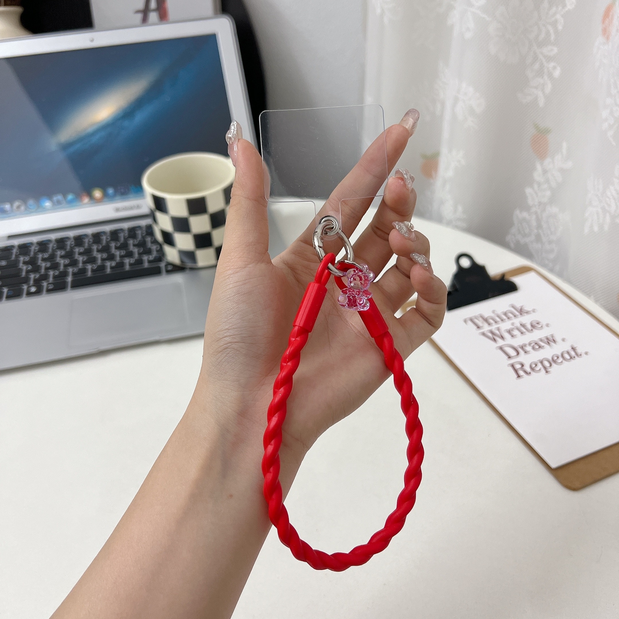 perfect gift: silicone cell phone hand wrist strap key chain - Temu Canada