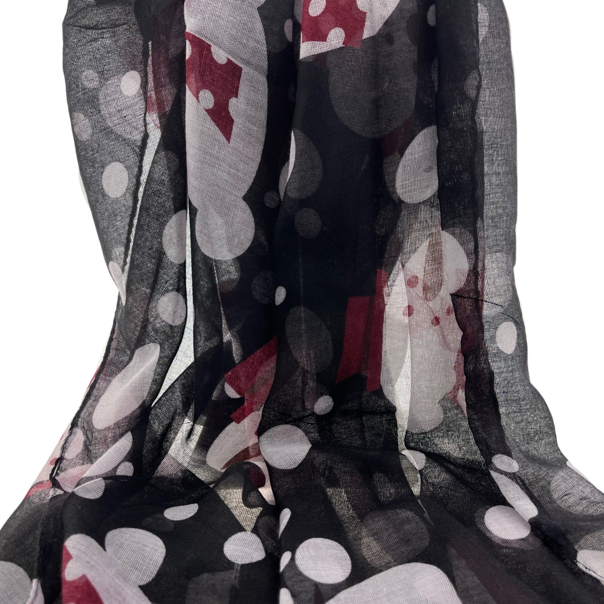 elegant delicate snowman pattern black scarf spring autumn - Temu New ...