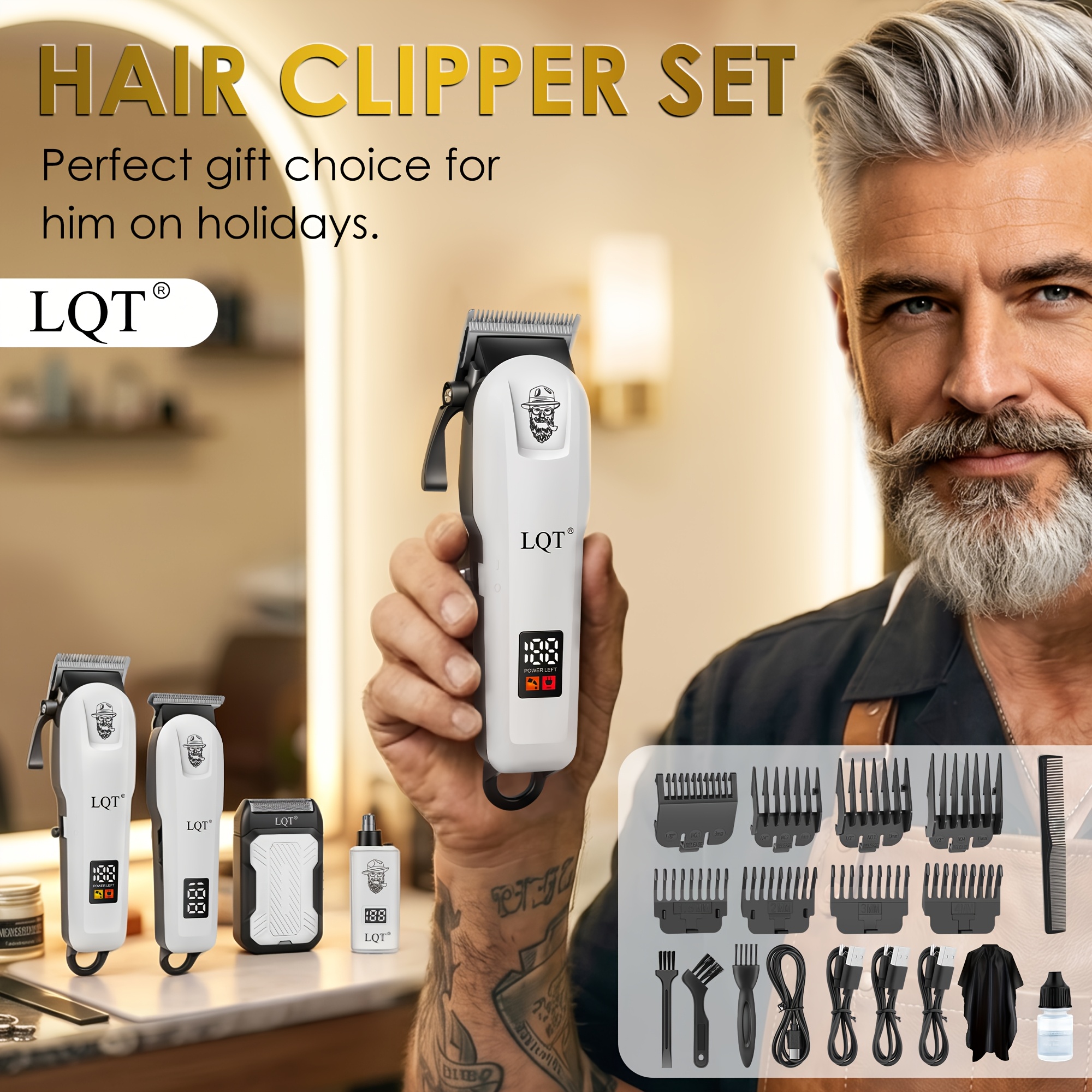 professional hair clippers set sold on Temu United States