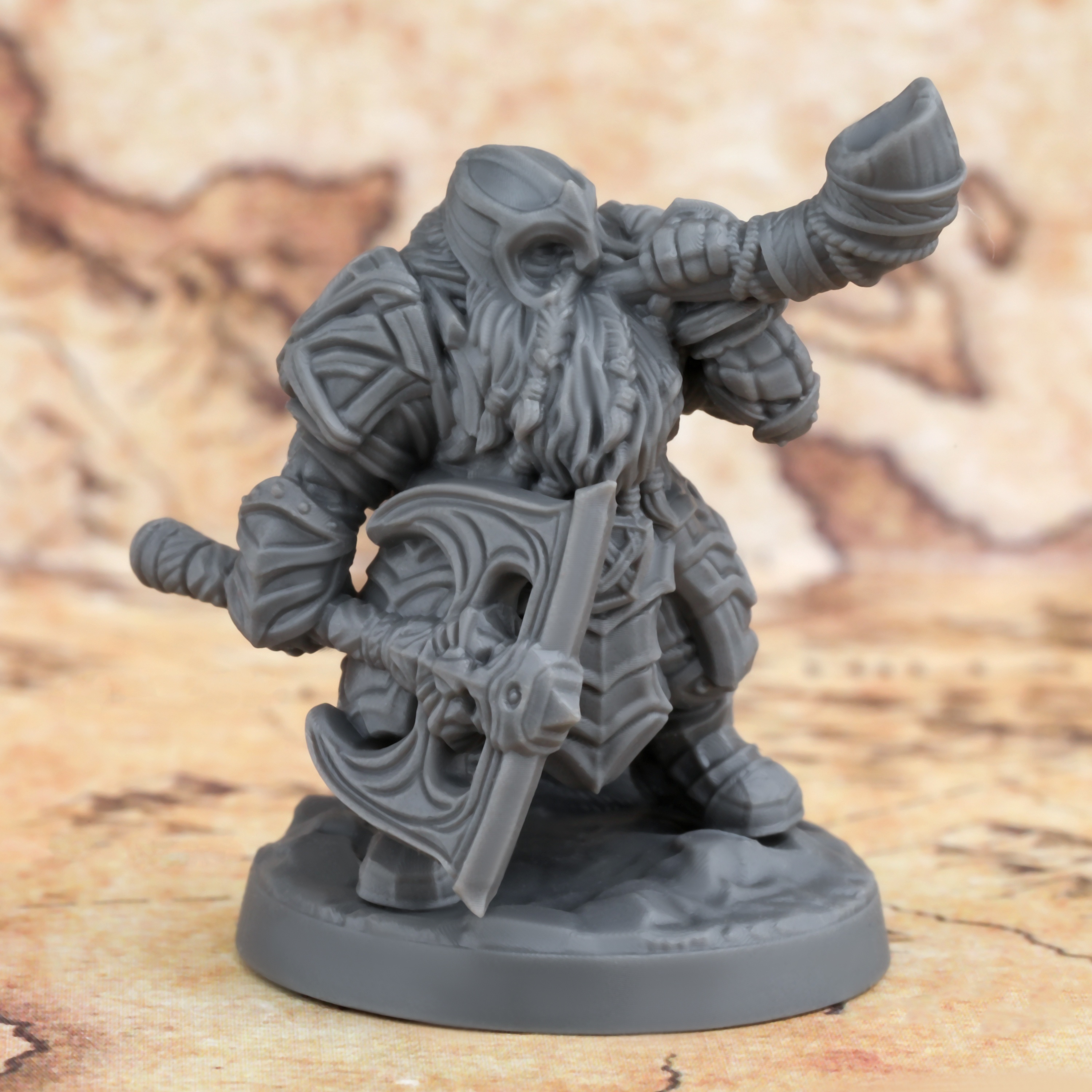 Stonebreaker Dwarf Resin Miniature - Paintable Male Fantasy Rpg Figure ...