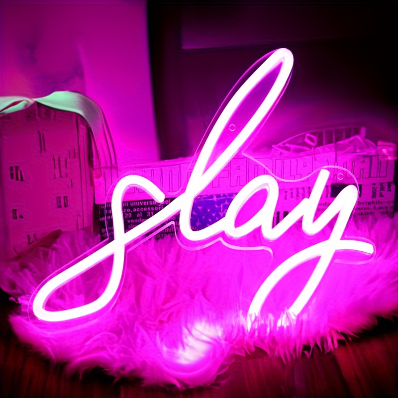 Slay Neon Sign Wall Decoration Adjustable Lighting Led Neon - Temu ...