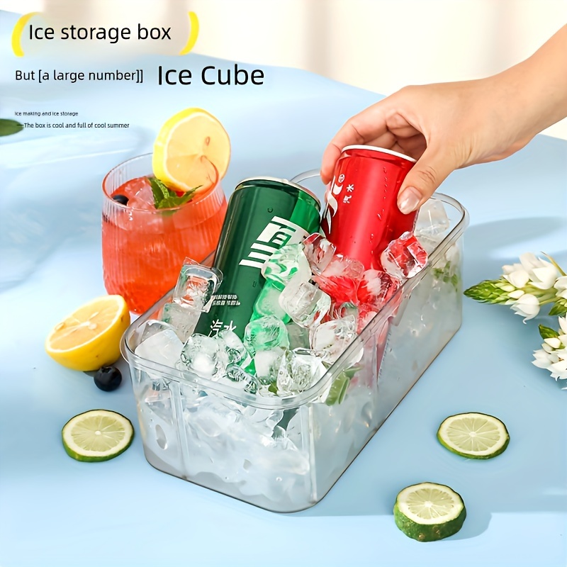 Ice Cube Tray Set Lid Bin: Easy Release Space Saving Ideal - Temu