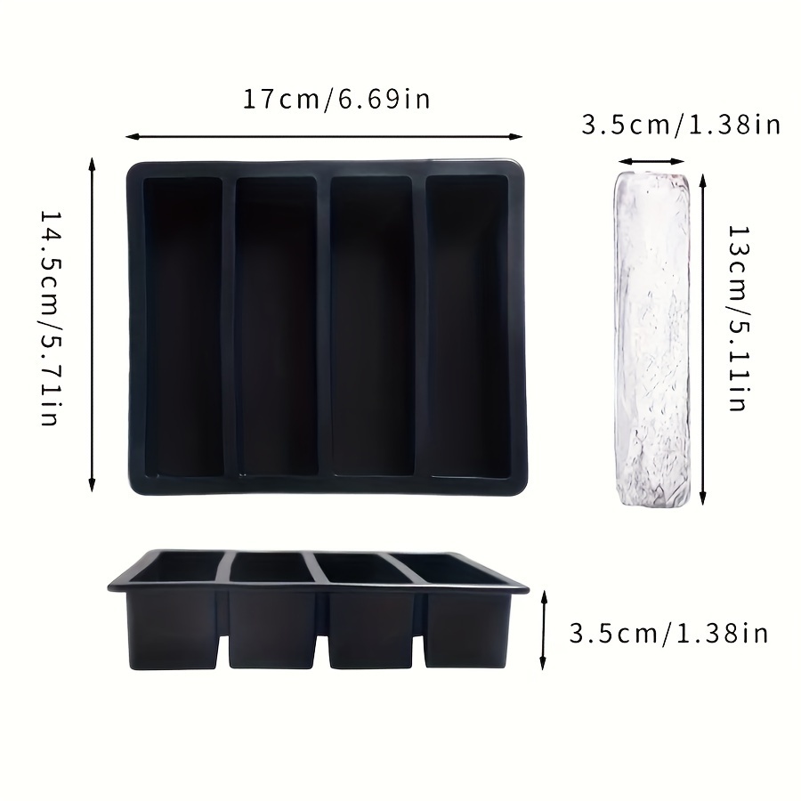 Long Rectangular Ice Mold Cover Made Silicone Suitable - Temu United ...