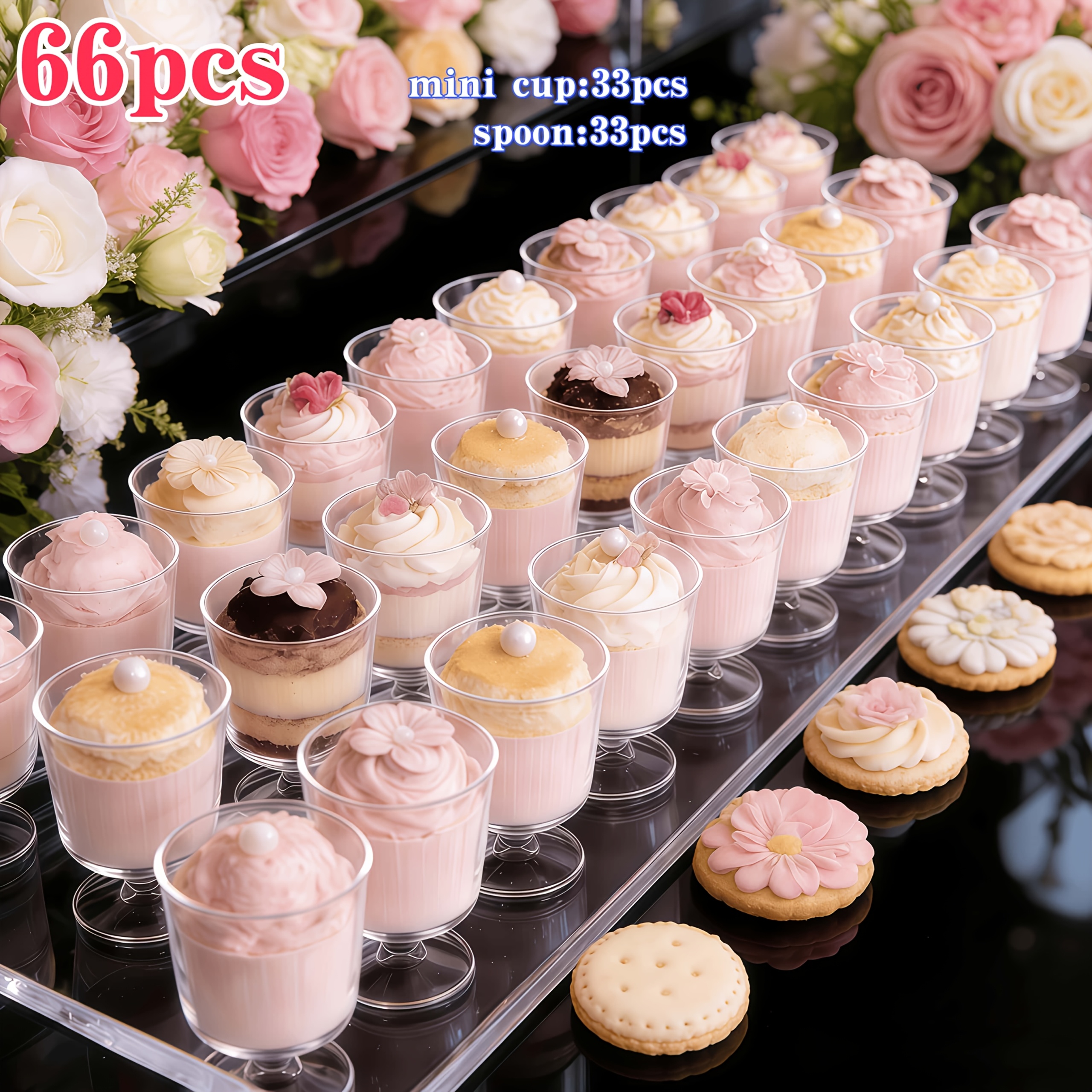 dessert mini cups sold on Temu United States