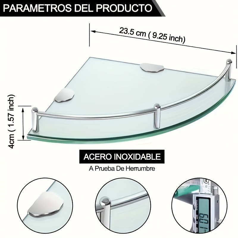 Stainless Steel Glass Shelf Bathroom Organizers Storage - Temu United ...