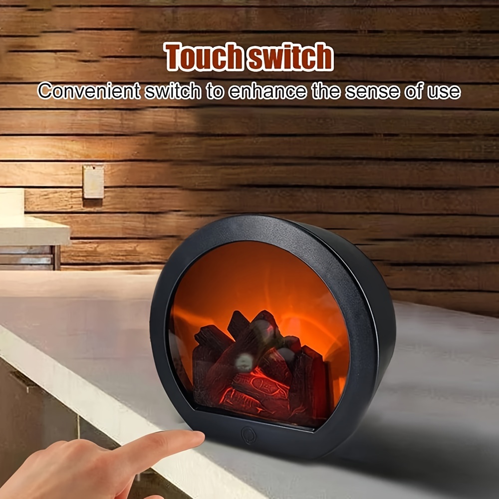 Semicircle Fireplace Lantern Touch Switch Led Fireplace - Temu