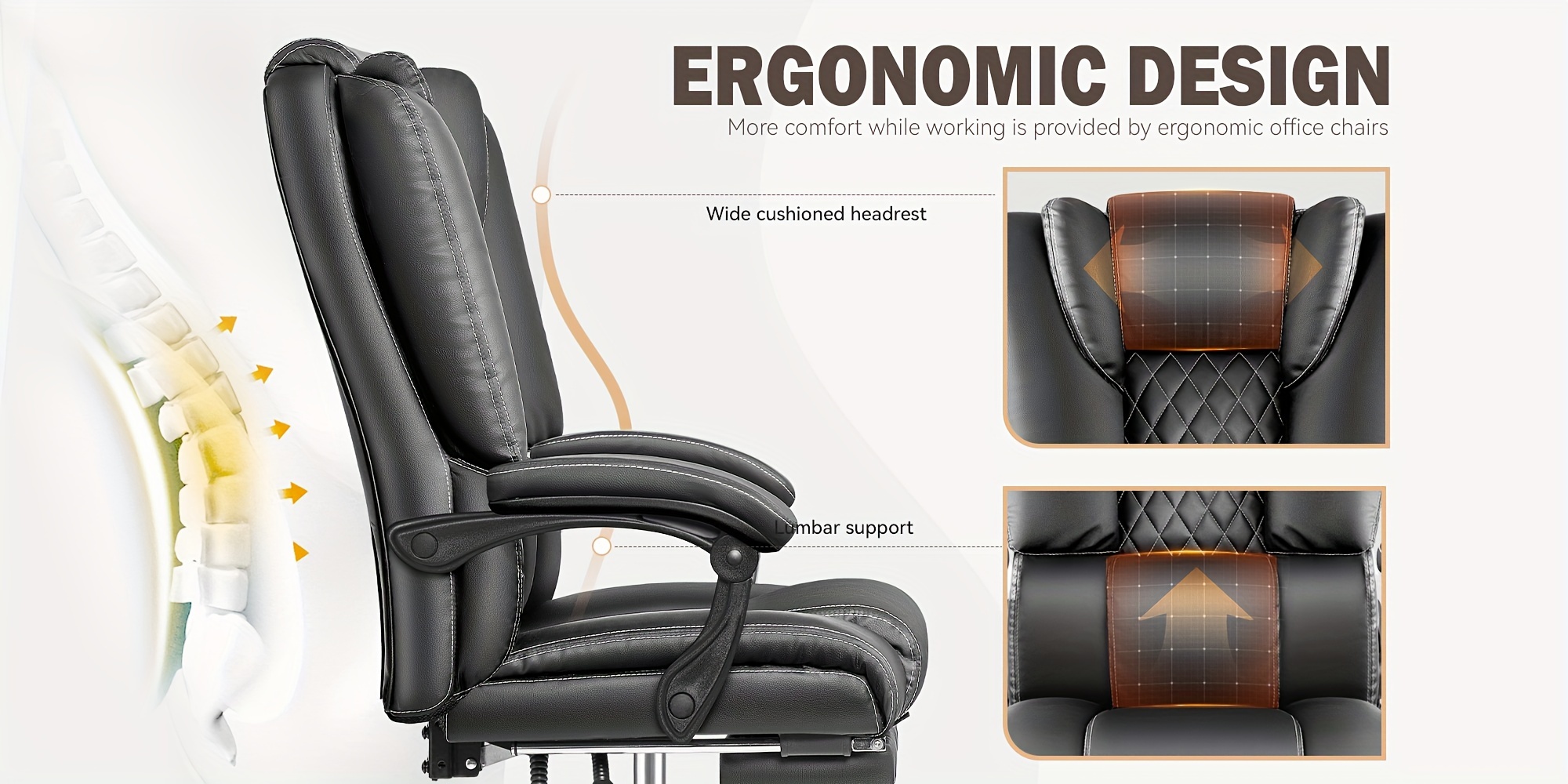 Wing Chair Big Tall Office Chair Desk Chair - Temu