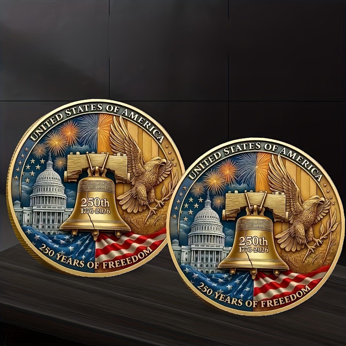 challenge coin collection sold on Temu United States