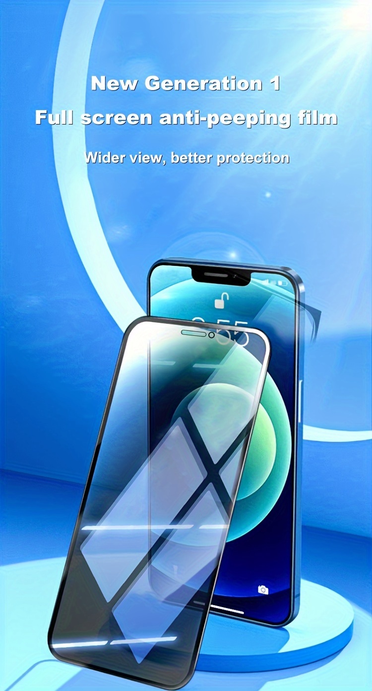 Iphone 12 Promax Privacy Screen Protector Fully Covered Dust - Temu United Kingdom