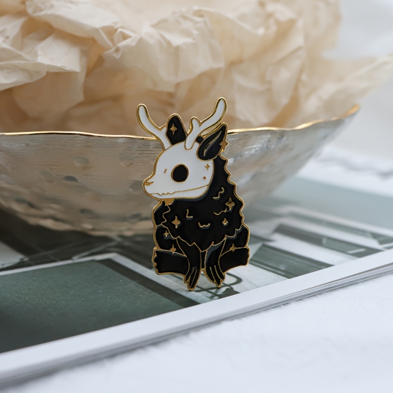 Mystical Skeleton Deer Monster Brooch Unique Fashion - Temu United Kingdom