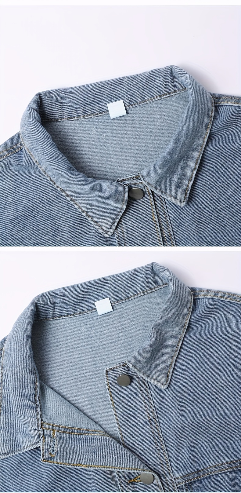 Pleated Cap Sleeve Plain Denim Vest Lapel Washed Blue Retro - Temu ...