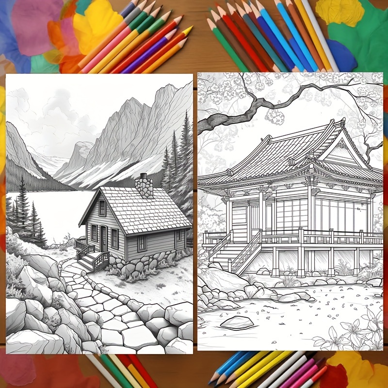 (innovative, Upgraded, Paper Thickened 22 Pages) 1pc Relaxed Landscape ...