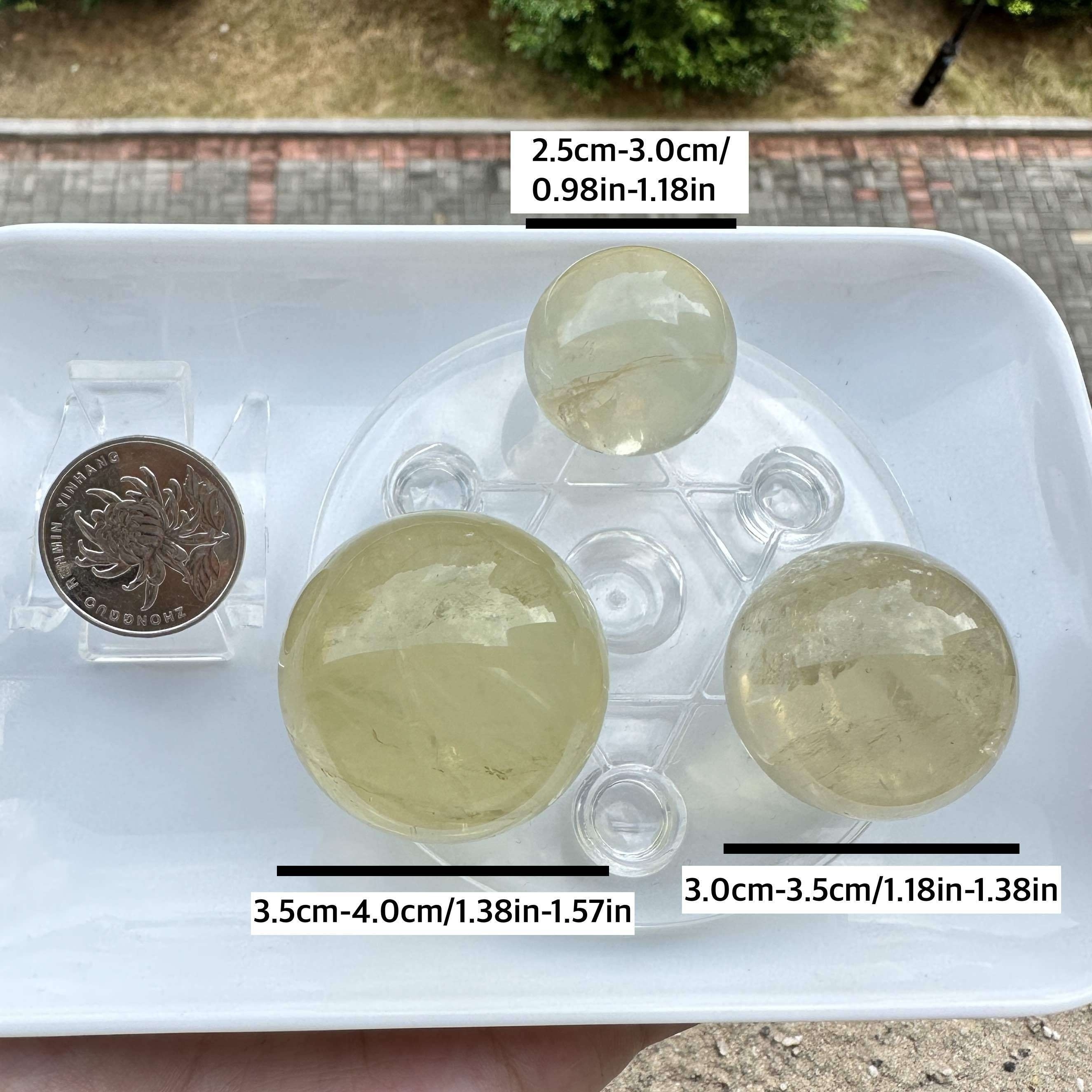 1pc natural citrine crystal ball choose your size and natural citrine ...