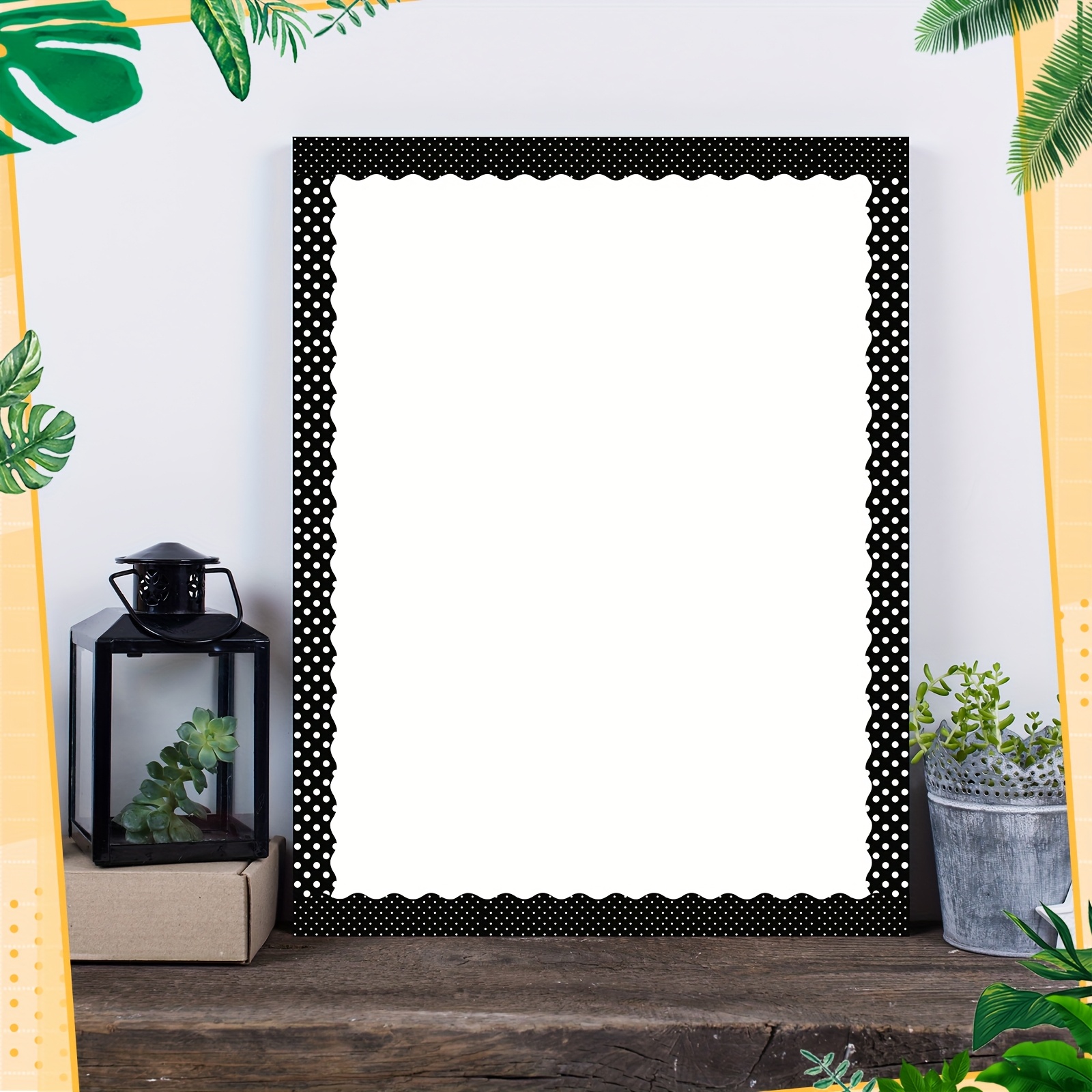118ft Black White Scalloped Trim Bulletin Board Borders - Temu