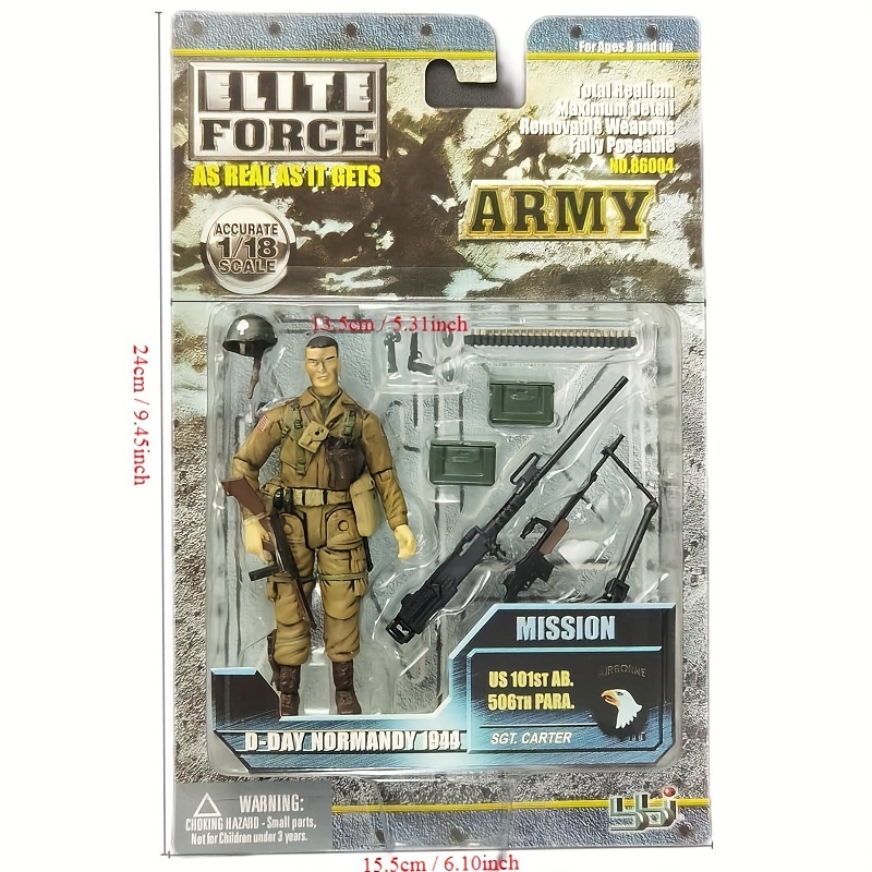BBI 1 8 Scale WWII US Military Action Figure Jointed Movable Toy Soldier Model in Khaki Mixed Colors Perfect Gift for Boys Dark Source