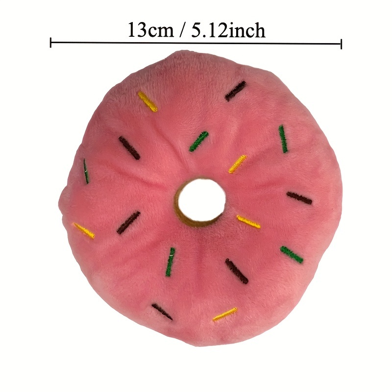 Plush Donut-shaped Dog Toy, Durable Teeth Grinding And Cleaning ...