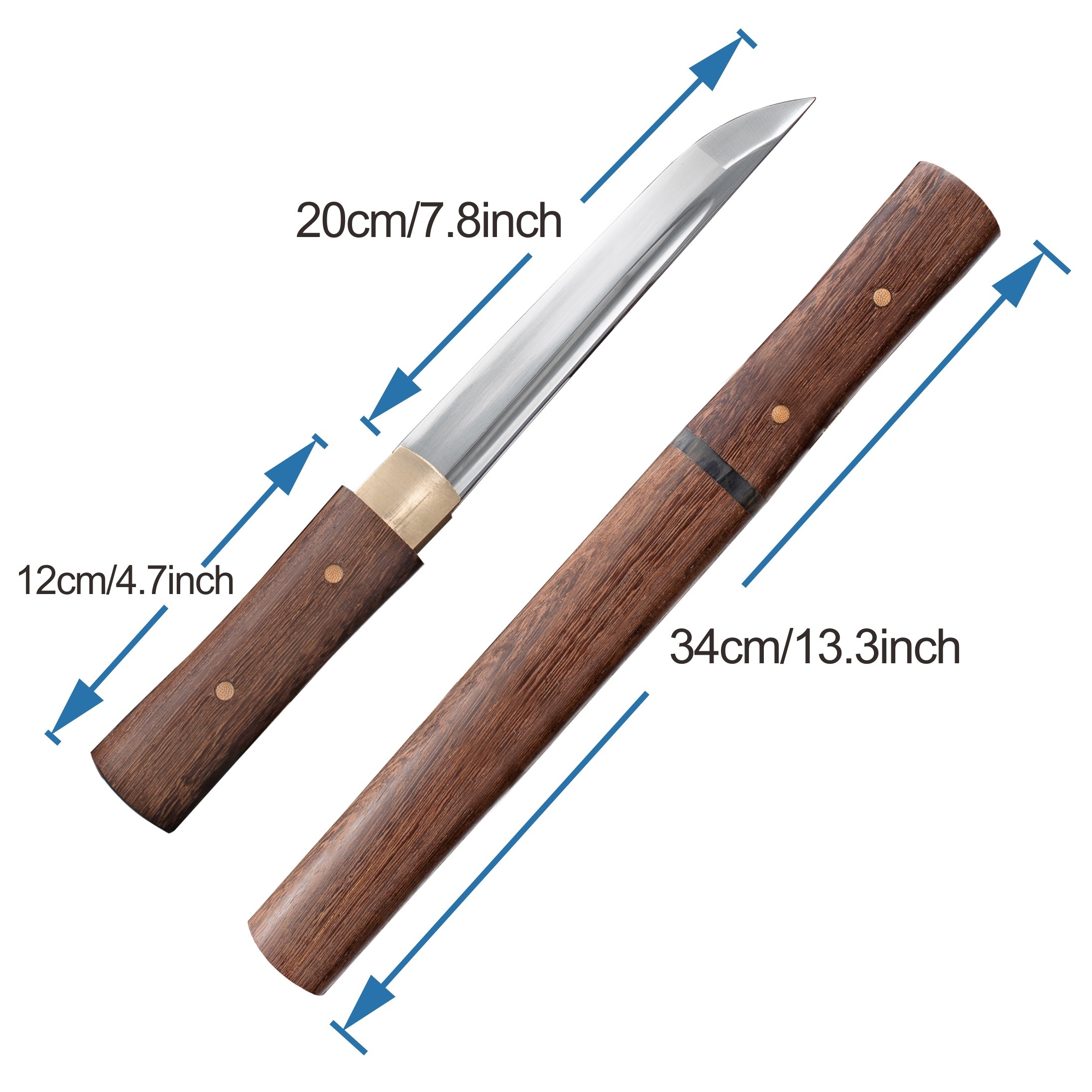 T10 Carbon Steel Clay Tempered/1045 Steel Sword, Rosewood Scabbard ...