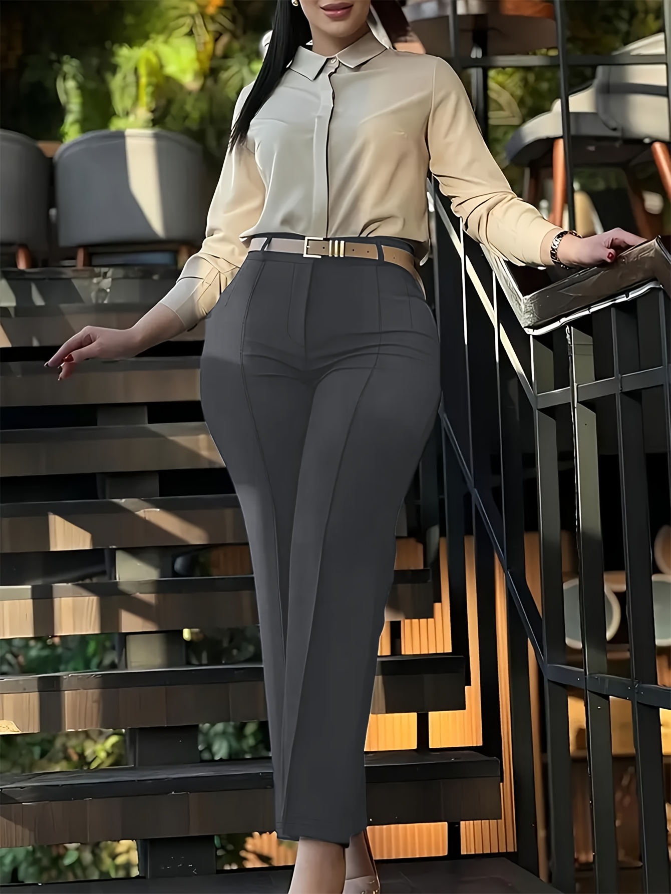 women navy blue pants sold on Temu United States