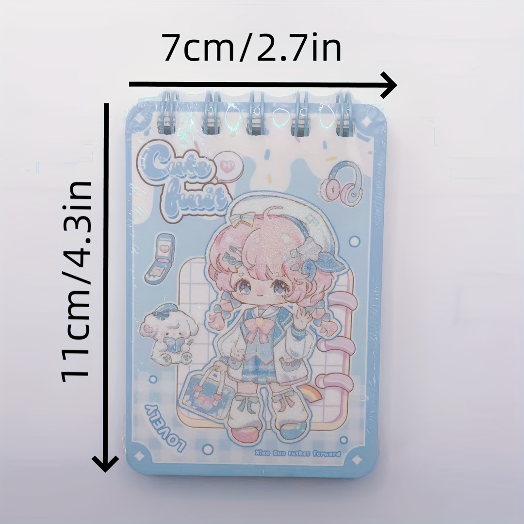 Cute Cartoon Mini Spiral Notebook - 80 Pages, Portable Pocket-sized ...