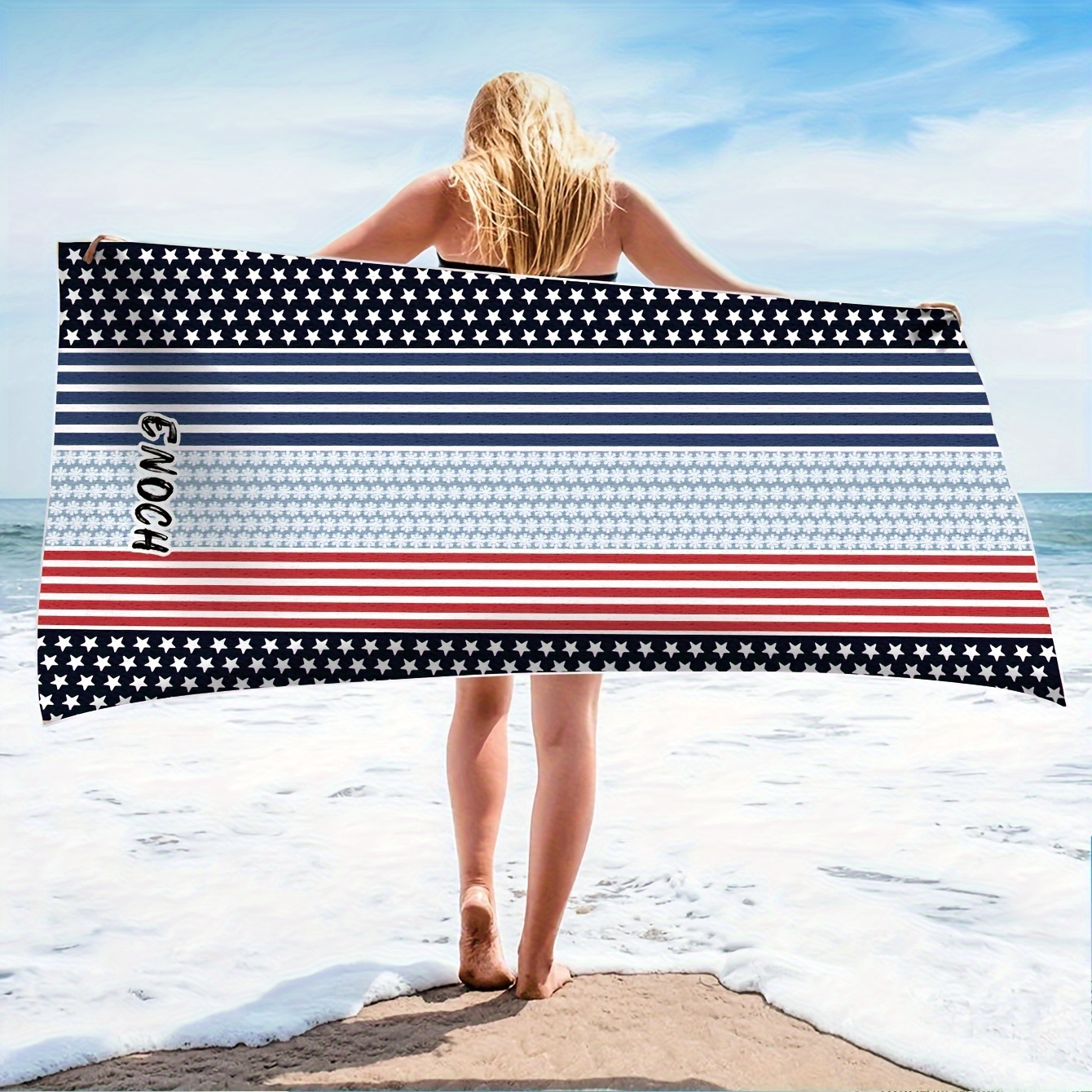 personalized beach towels patterns large custom beach towels Temu United Kingdom